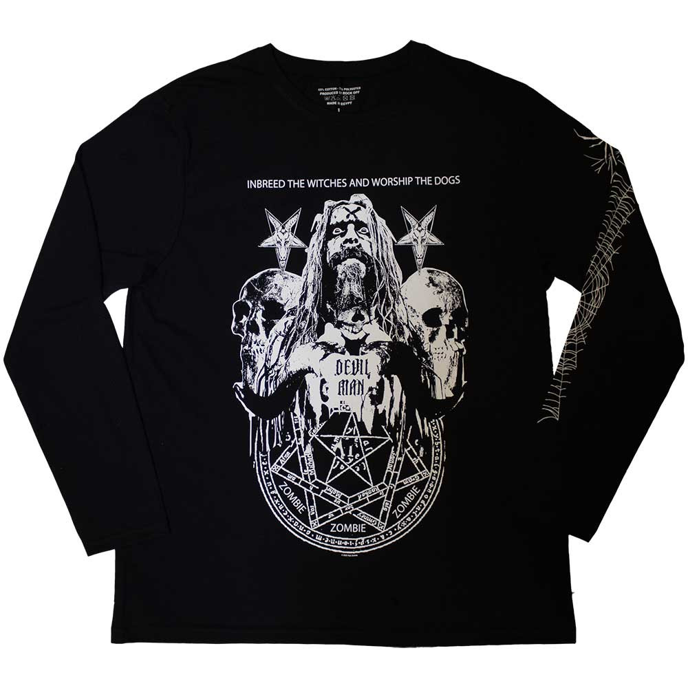 Rob Zombie 'Devil Man' (Black) Long Sleeve Shirt | Eyesore Merch