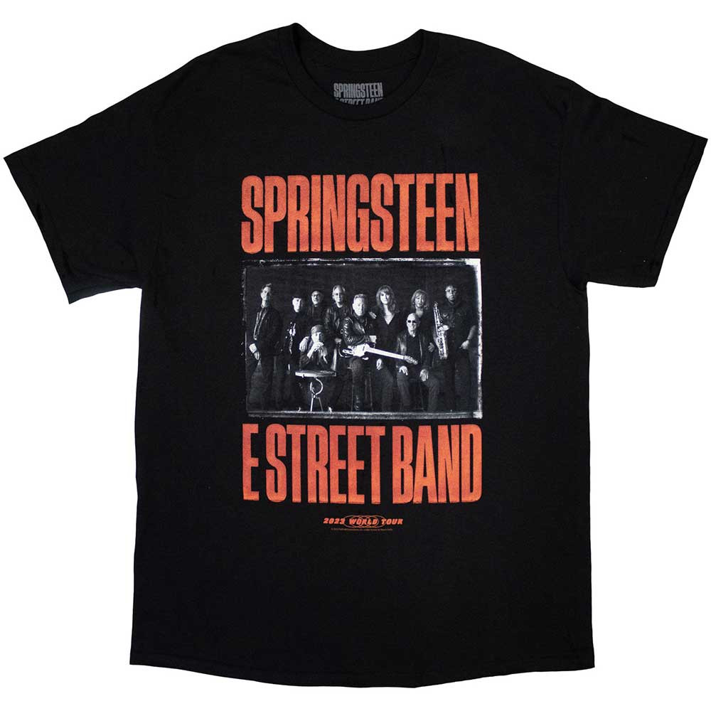 Bruce Springsteen 'Tour '23 Band Photo' (Black) T-Shirt | Eyesore Merch