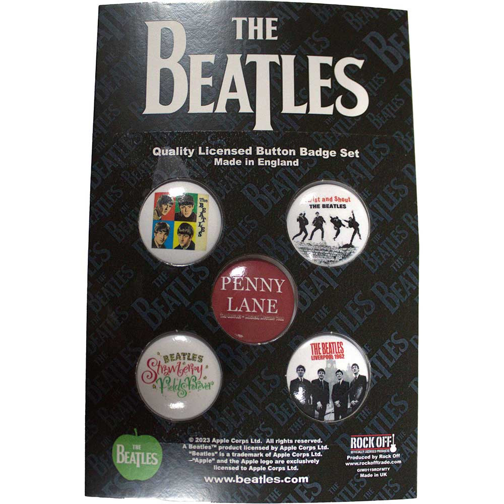 The Beatles 'Beatles Liverpool' Button Badge Pack | Eyesore Merch