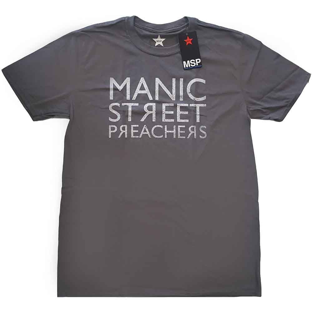 Manic Street Preachers 'Reversed Logo' (Charcoal) T-Shirt | Eyesore Merch