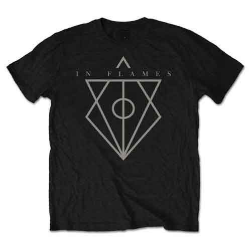 In Flames 'Jester Head Logo' (Black) T-Shirt | Eyesore Merch
