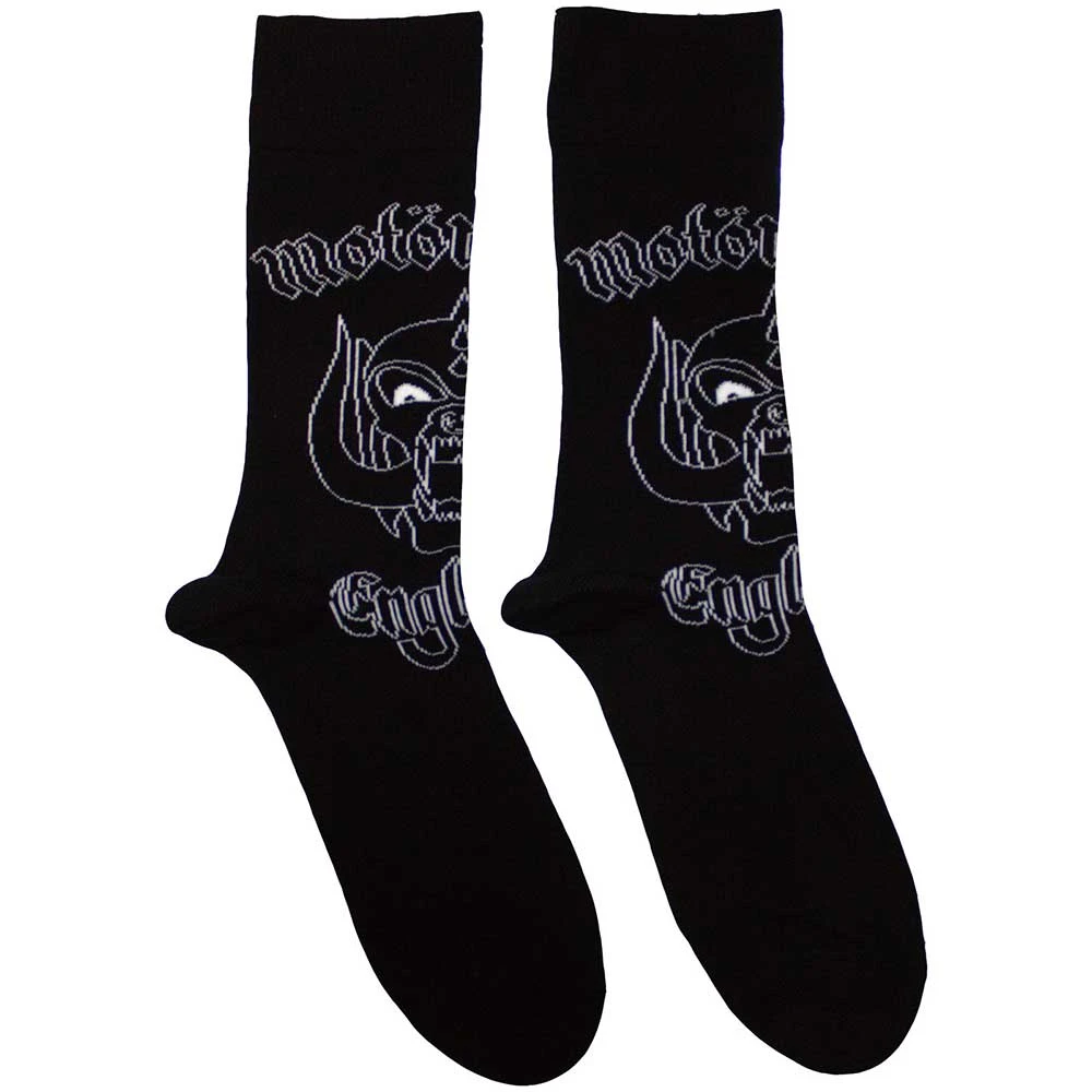 Motorhead 'England' (Black) Socks (One Size = UK 7-11) ¦ Eyesore Merch