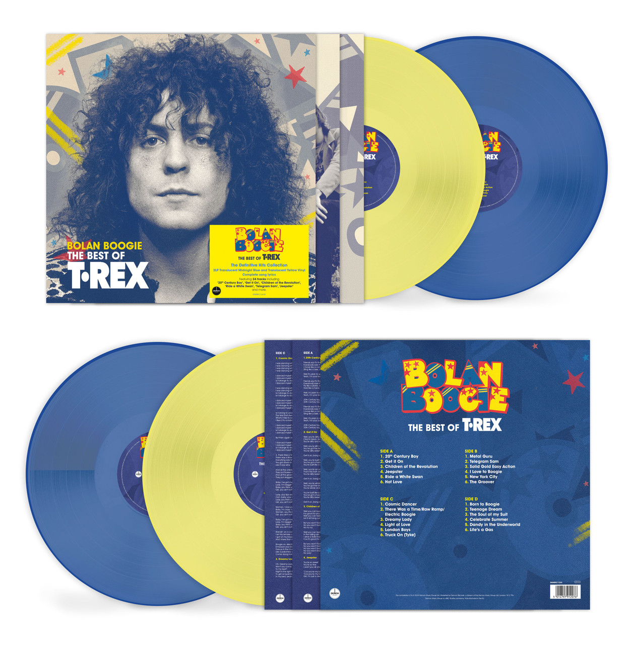 T. Rex: Bolan Boogie' 2LP Blue & Yellow Vinyl