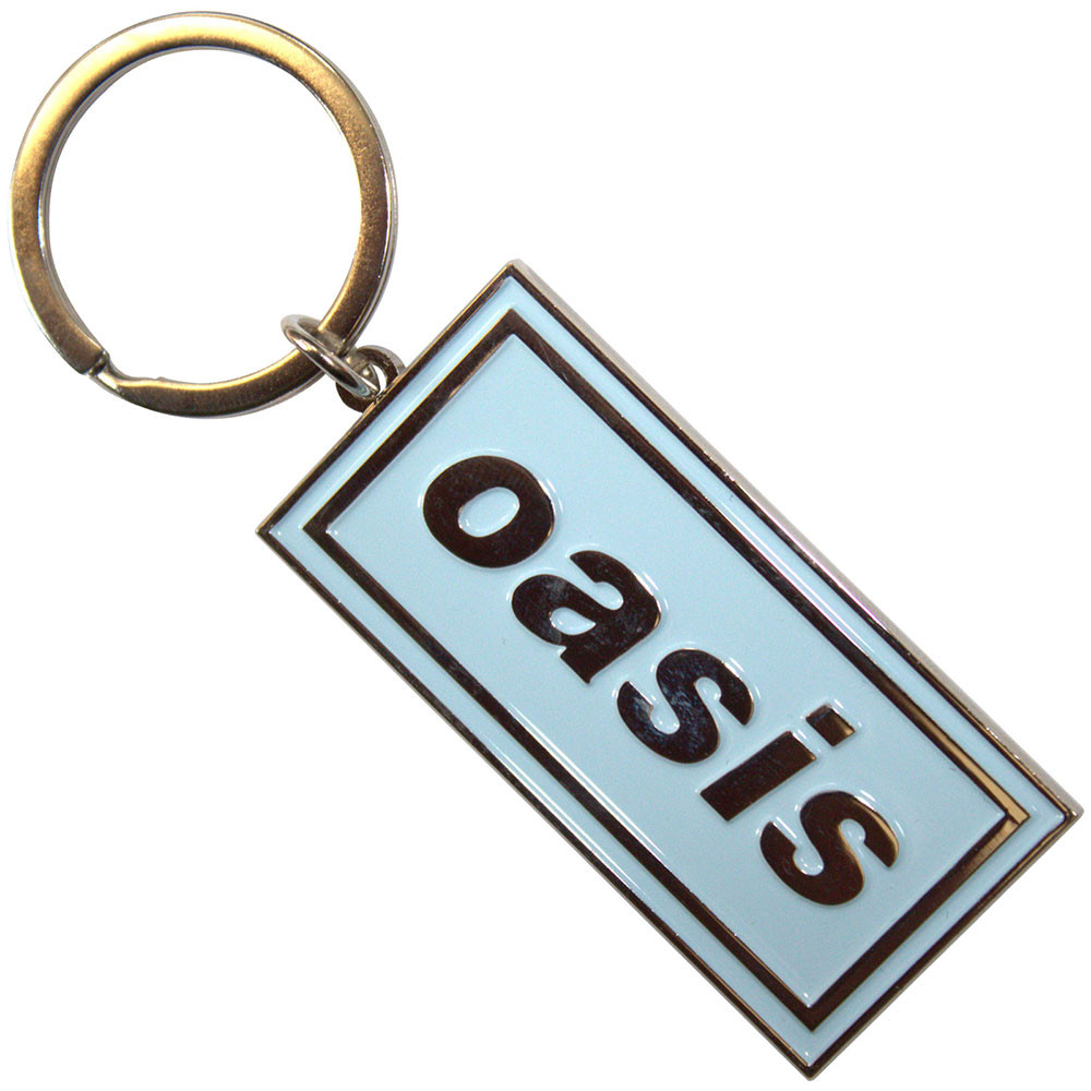 Oasis 'Logo Sky Blue' Die Cast Keyring | Eyesore Merch