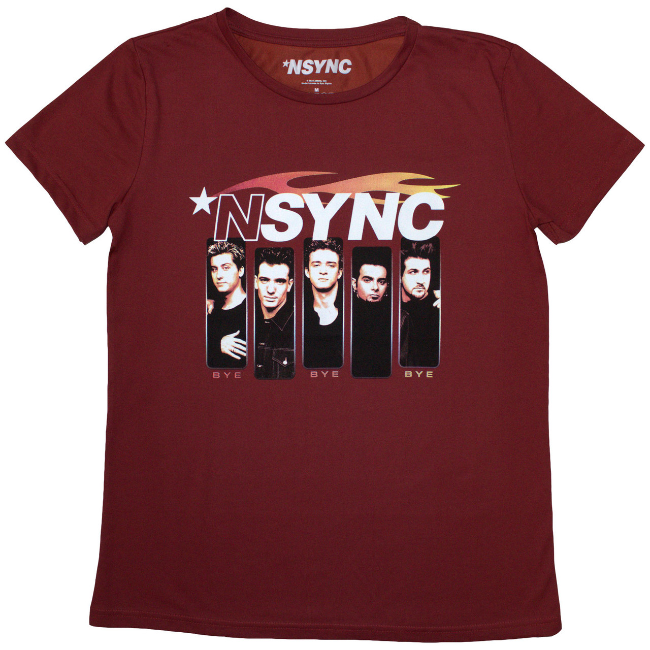 NSYNC 'Flame Logo' (Red) Womens Fitted T-Shirt | Eyesore Merch
