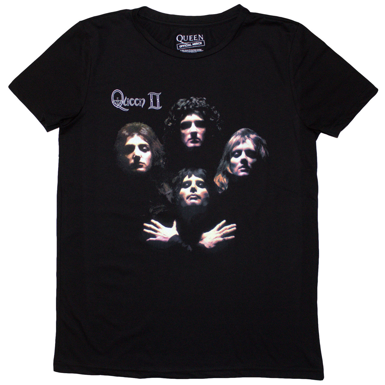 Queen 'Bo Rhap Classic' (Black) Womens Fitted T-Shirt | Eyesore Merch