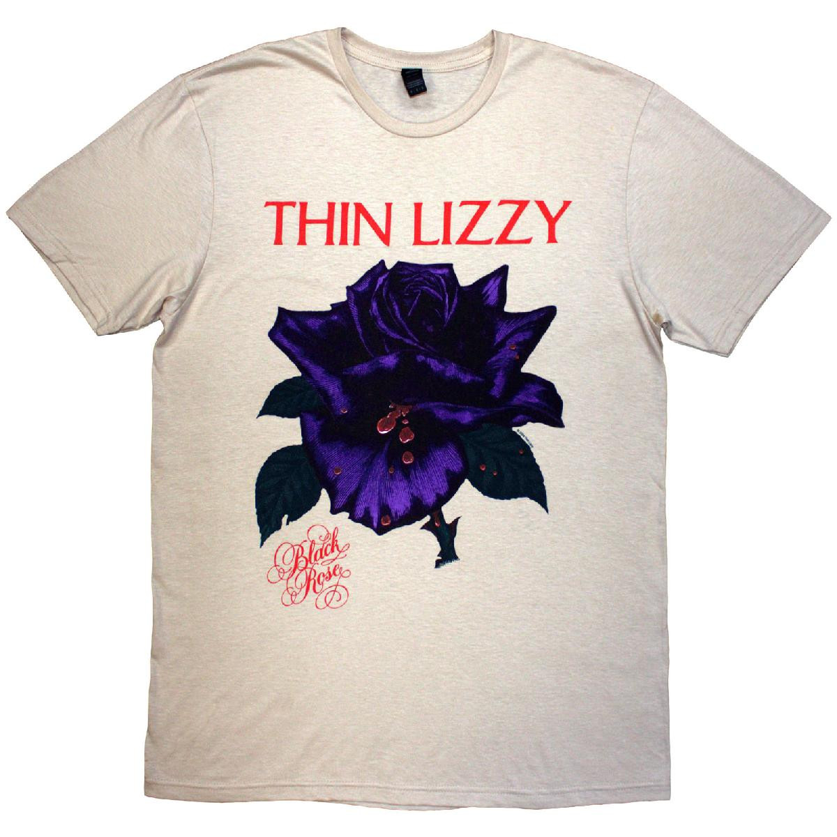 Thin Lizzy 'Black Rose Tracklist' (Natural) T-Shirt | Eyesore Merch