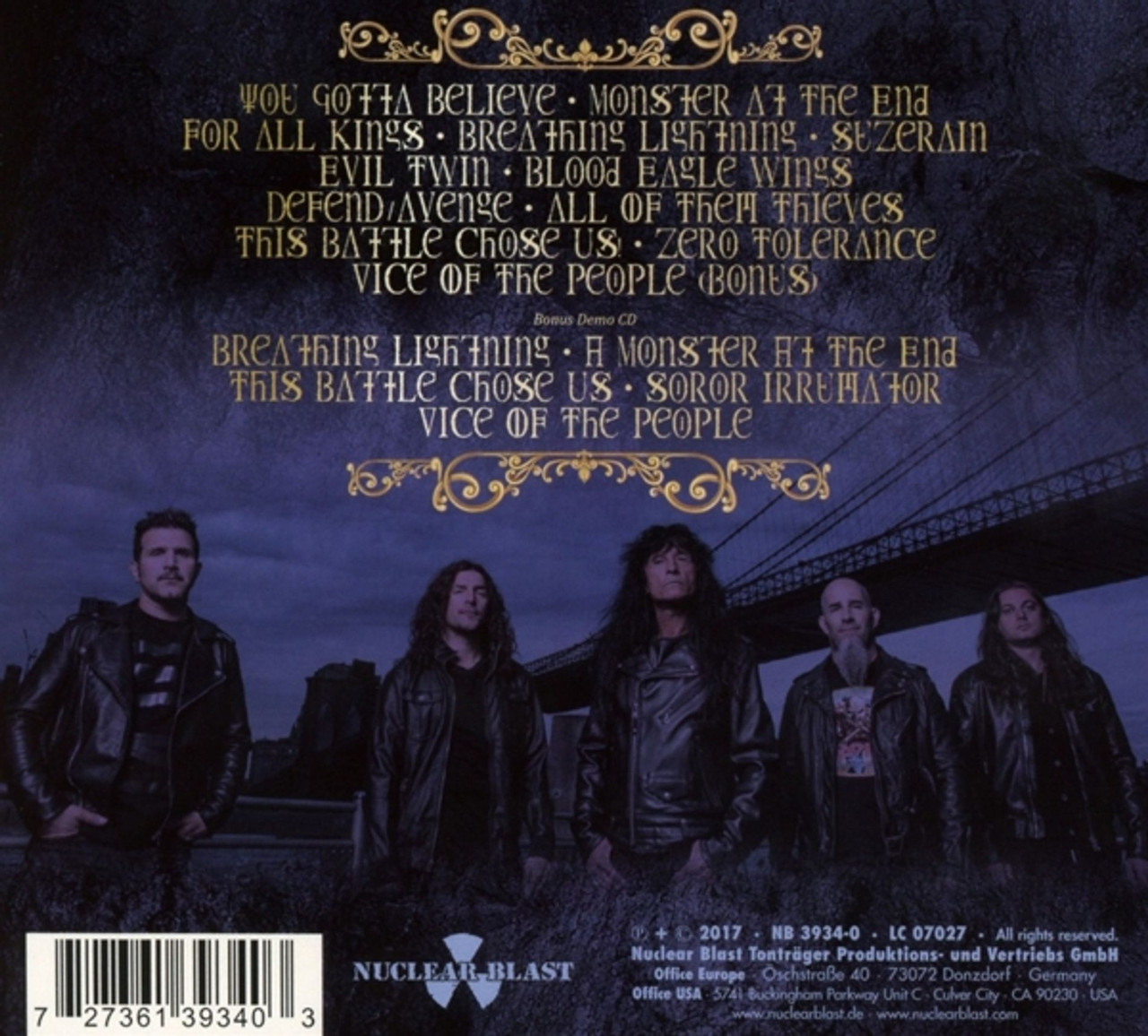 Anthrax 'For All Kings' 2CD Digisleeve Tour Edition