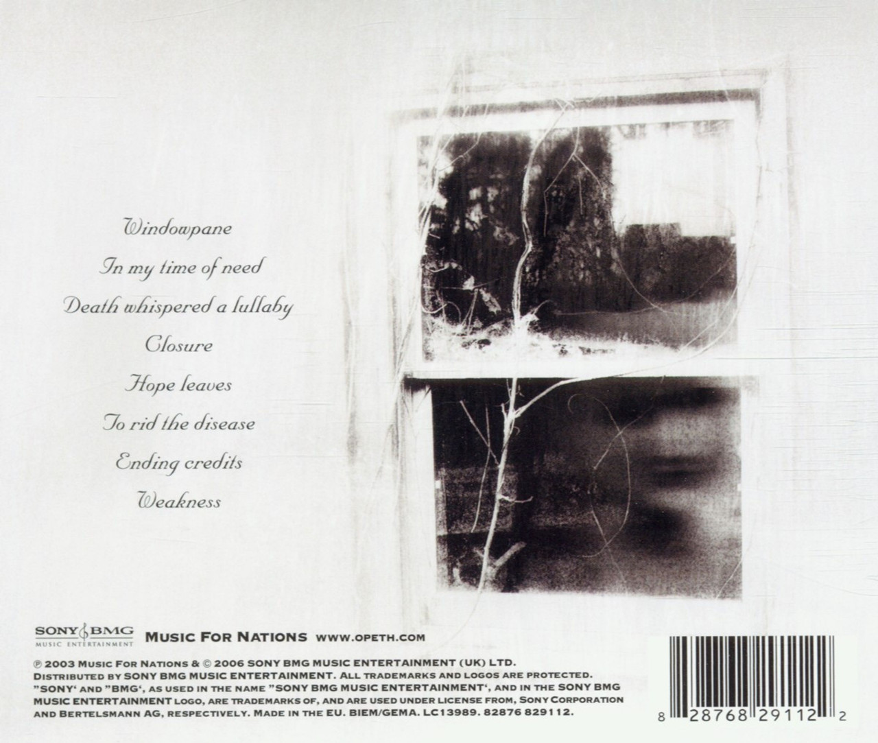 Opeth 'Damnation' CD