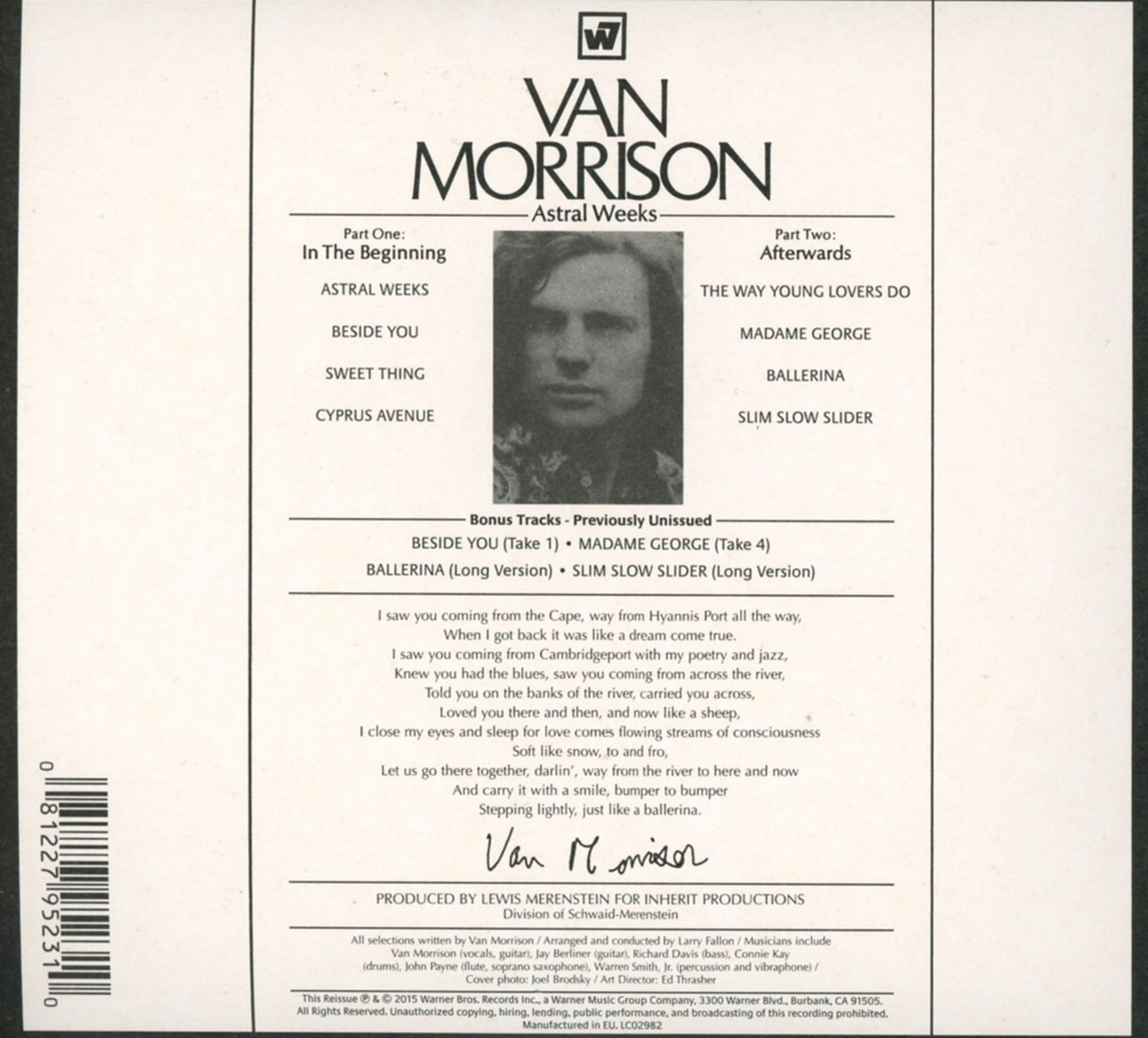 Van Morrison 'Astral Weeks' (Expanded Edition) CD