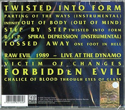 Forbidden 'Twisted Into Form' CD Jewel Case