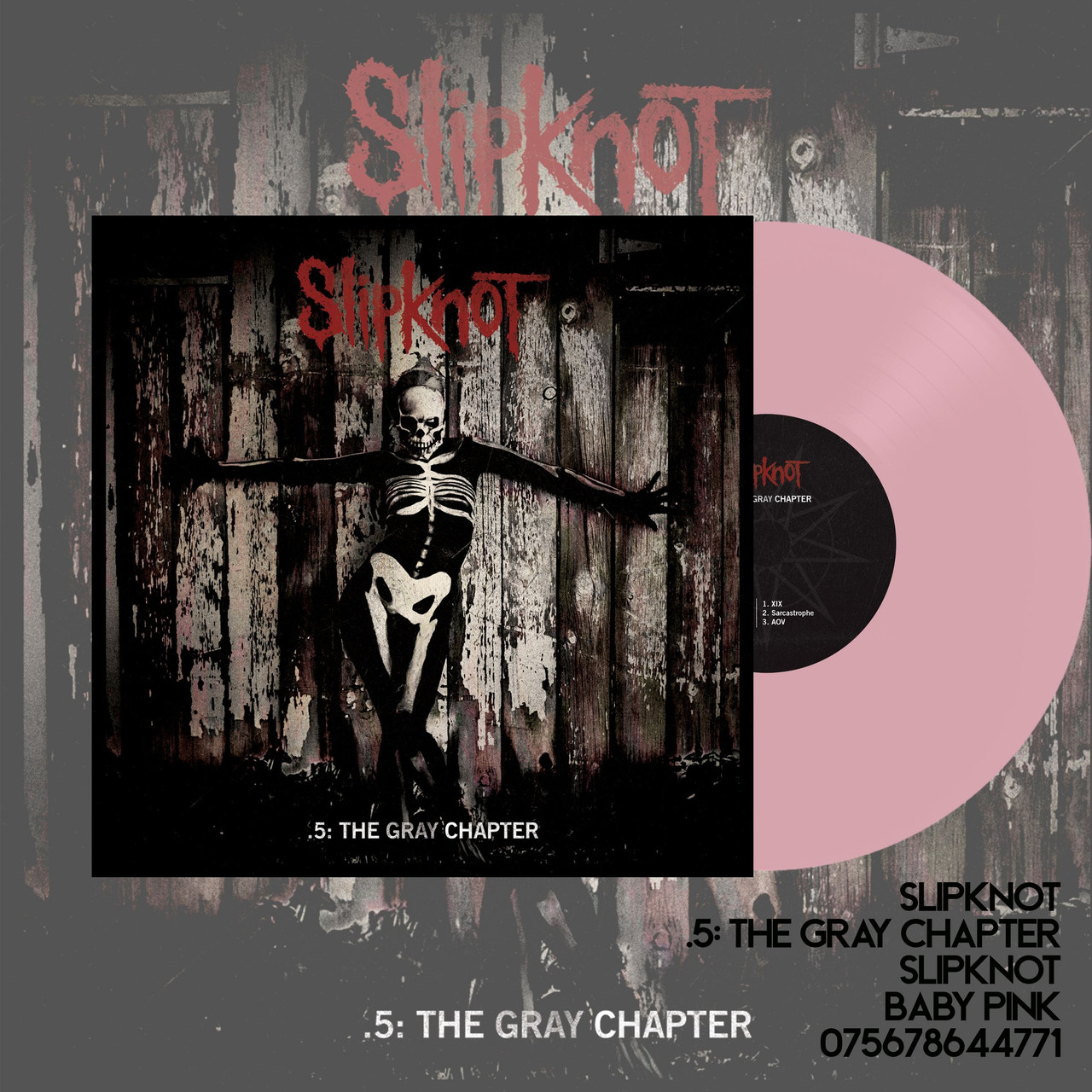 Slipknot 'The Gray Chapter' 2LP Baby Pink Vinyl