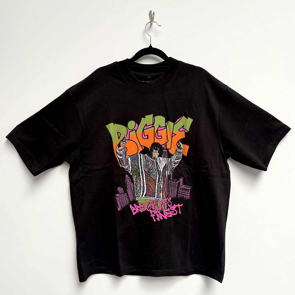 Notorious B.I.G. 'Cartoon Graffiti' (Black) Oversized Boxy T-Shirt ...