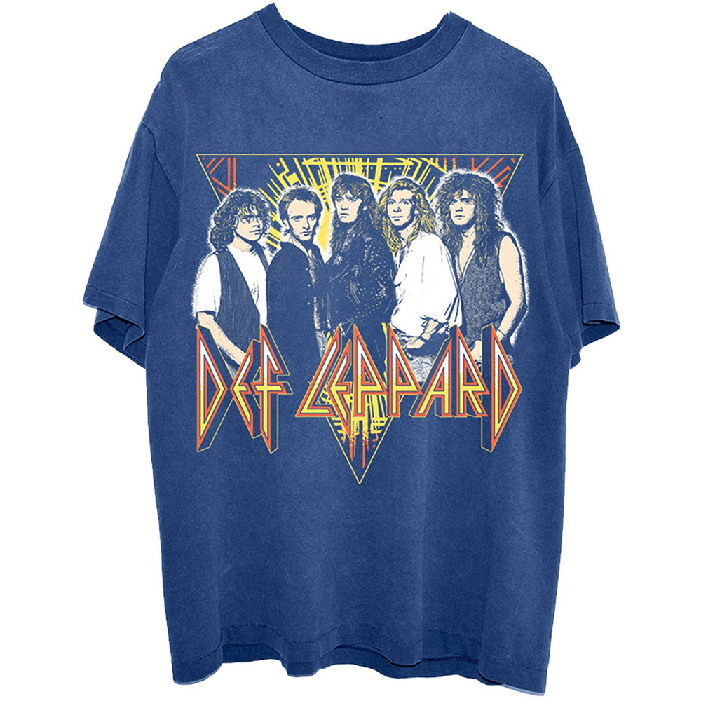 Def Leppard 'Band Photo' (Blue) Eco T-Shirt | Eyesore Merch