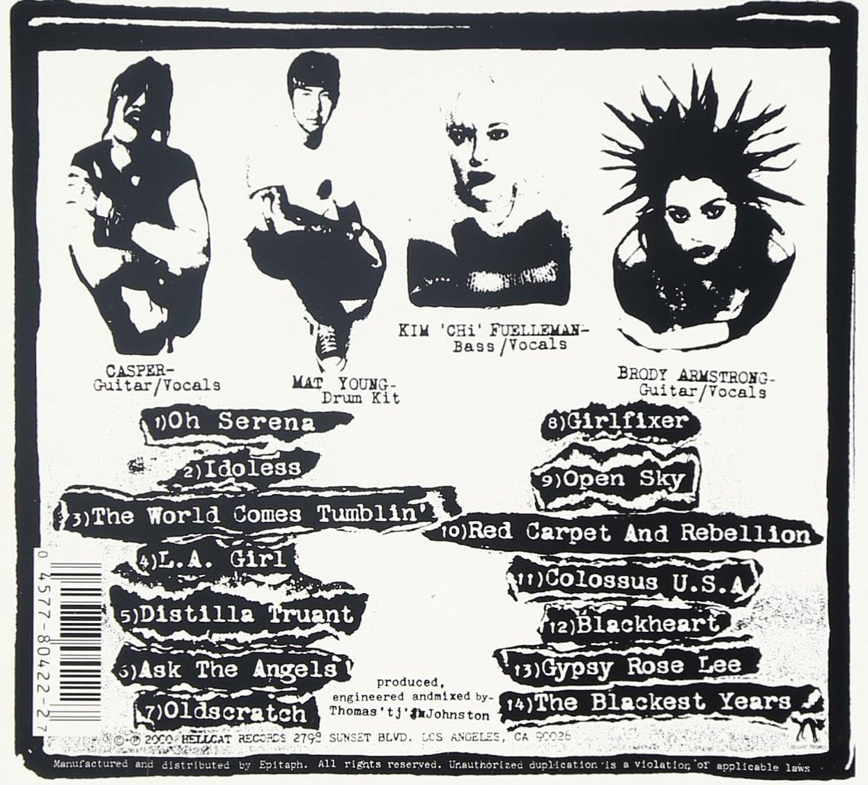 The Distillers 'The Distillers' CD | Eyesore Merch