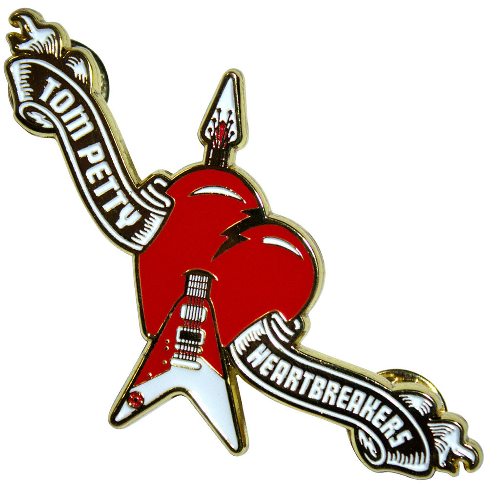 Tom Petty & The Heartbreakers 'Heart Logo' Pin Badge | Eyesore Merch