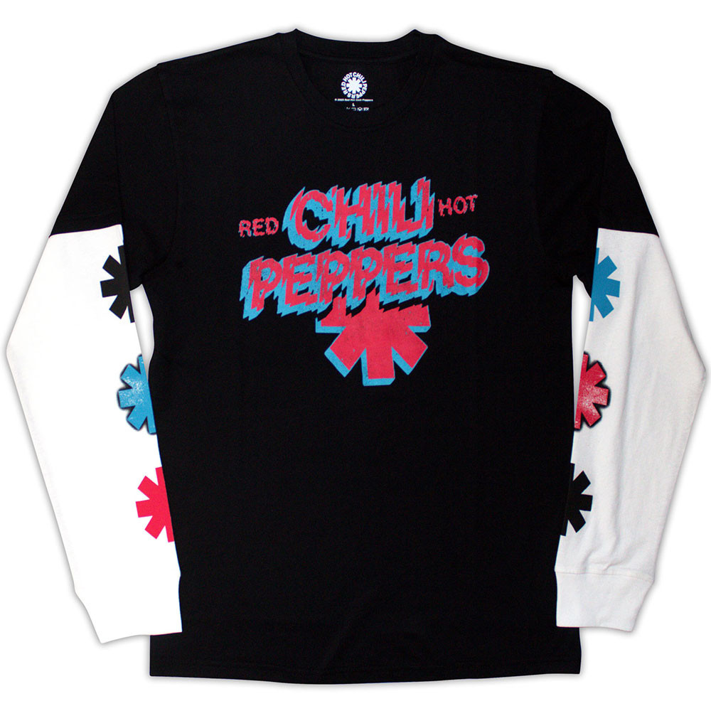 Red Hot Chili Peppers 'Shock Logo' (Black & White) Layered Long Sleeve ...