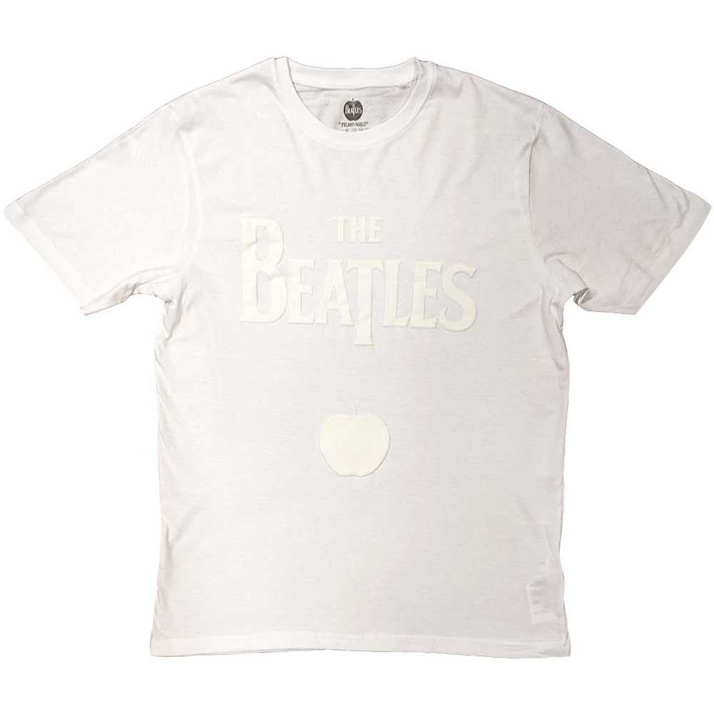 The Beatles 'Drop T Logo & Apple White-on-White' (White) Hi-Build T ...