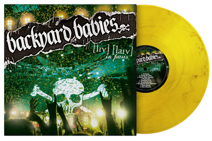 Backyard Babies 'Live Live In Paris' LP Yellow Black Marble Vinyl