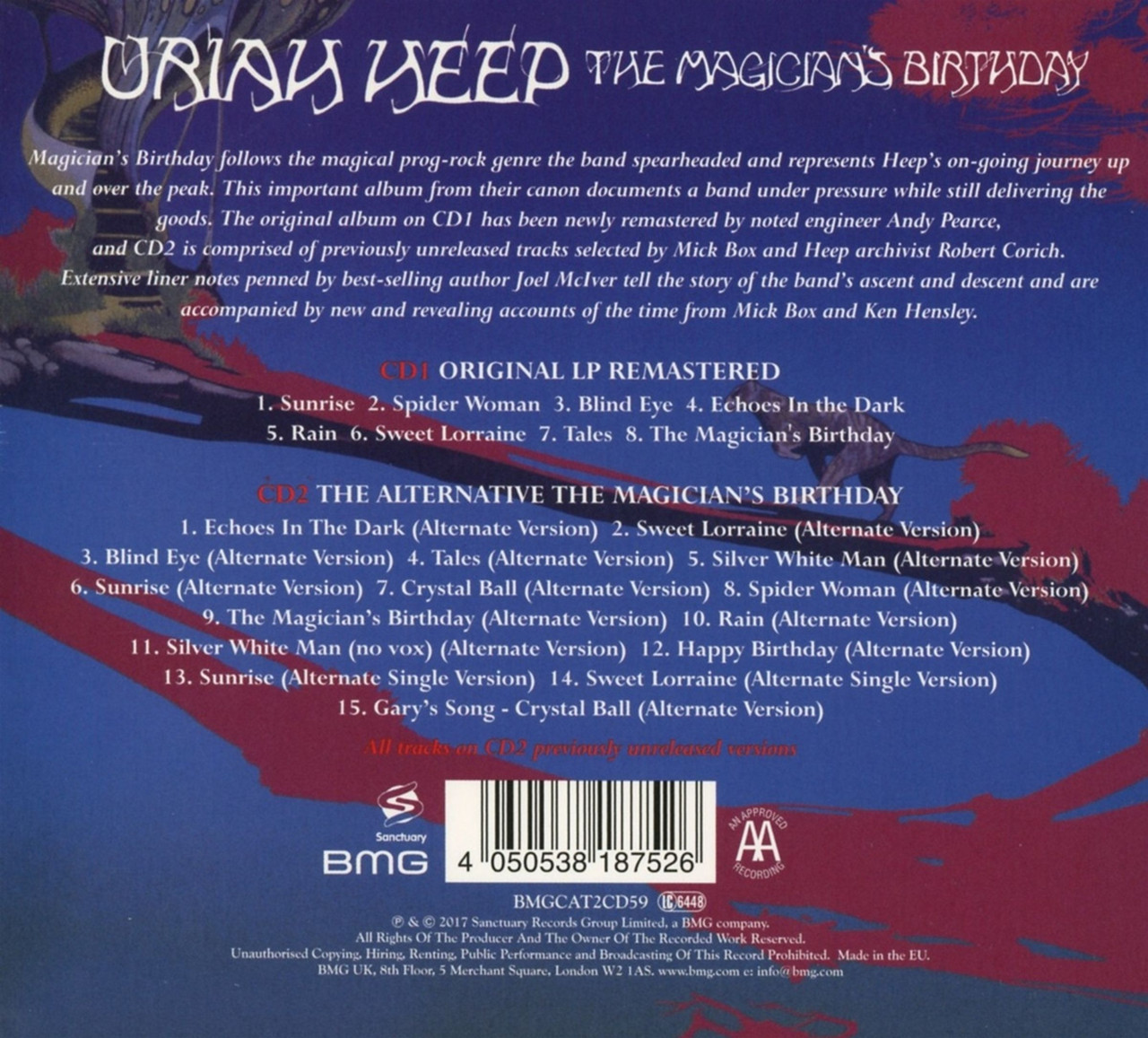 Uriah Heep 'The Magician's Birthday' (Deluxe Edition) 2CD Digipack
