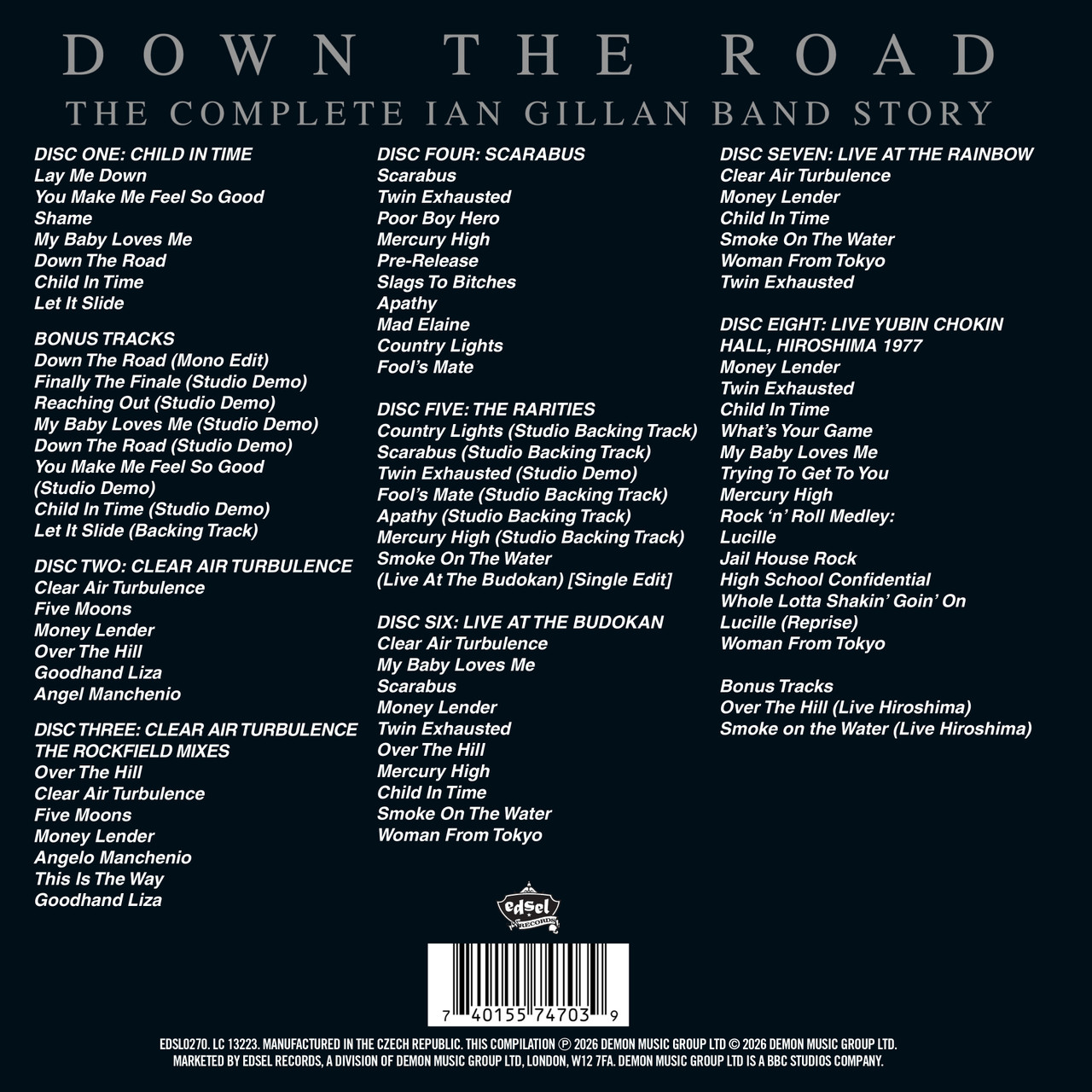 Ian Gillan Band 'Down The Road - The Complete Ian Gillan Band Story ...