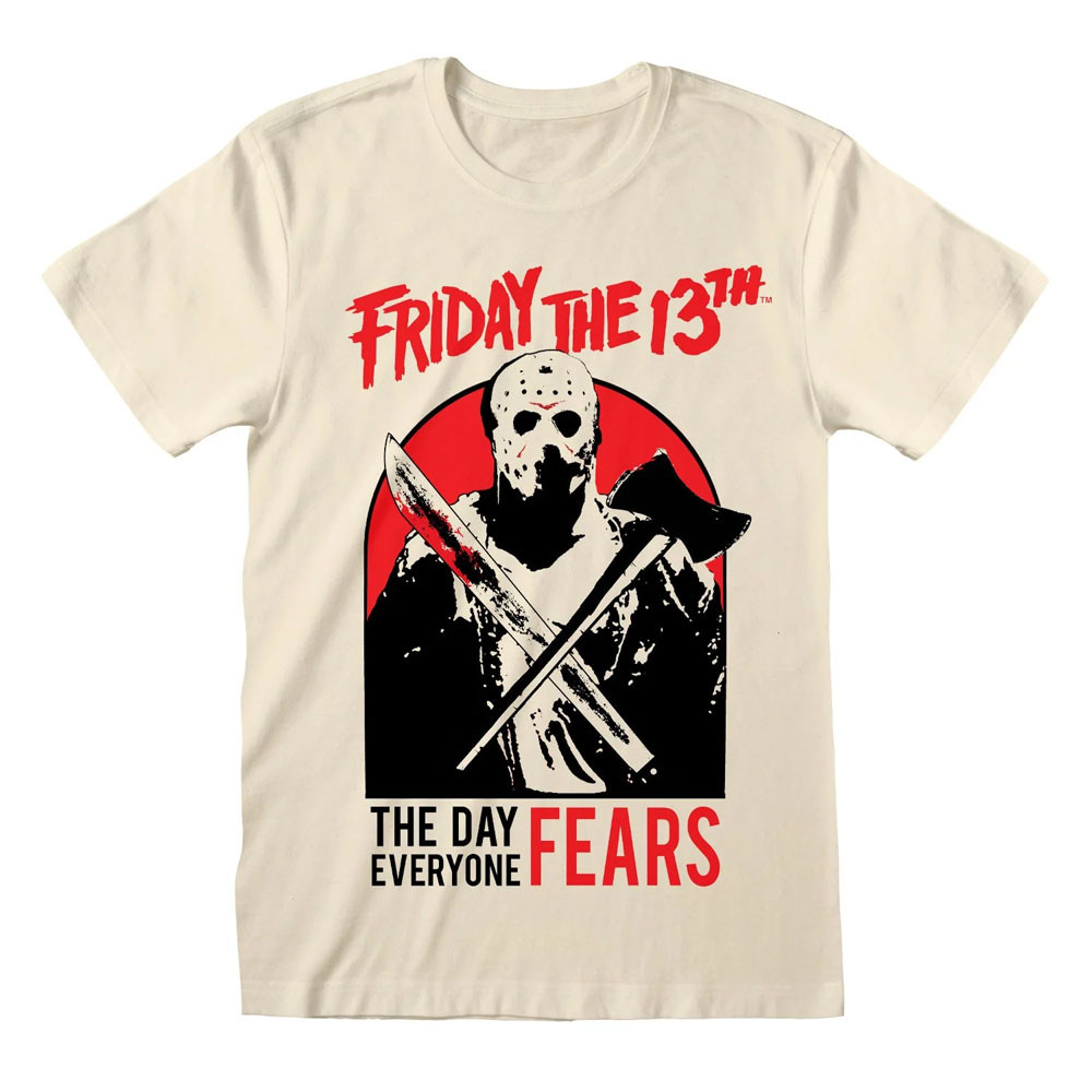 Friday The 13th 'The Day Everyone Fears' (Natural) T-Shirt | Eyesore Merch