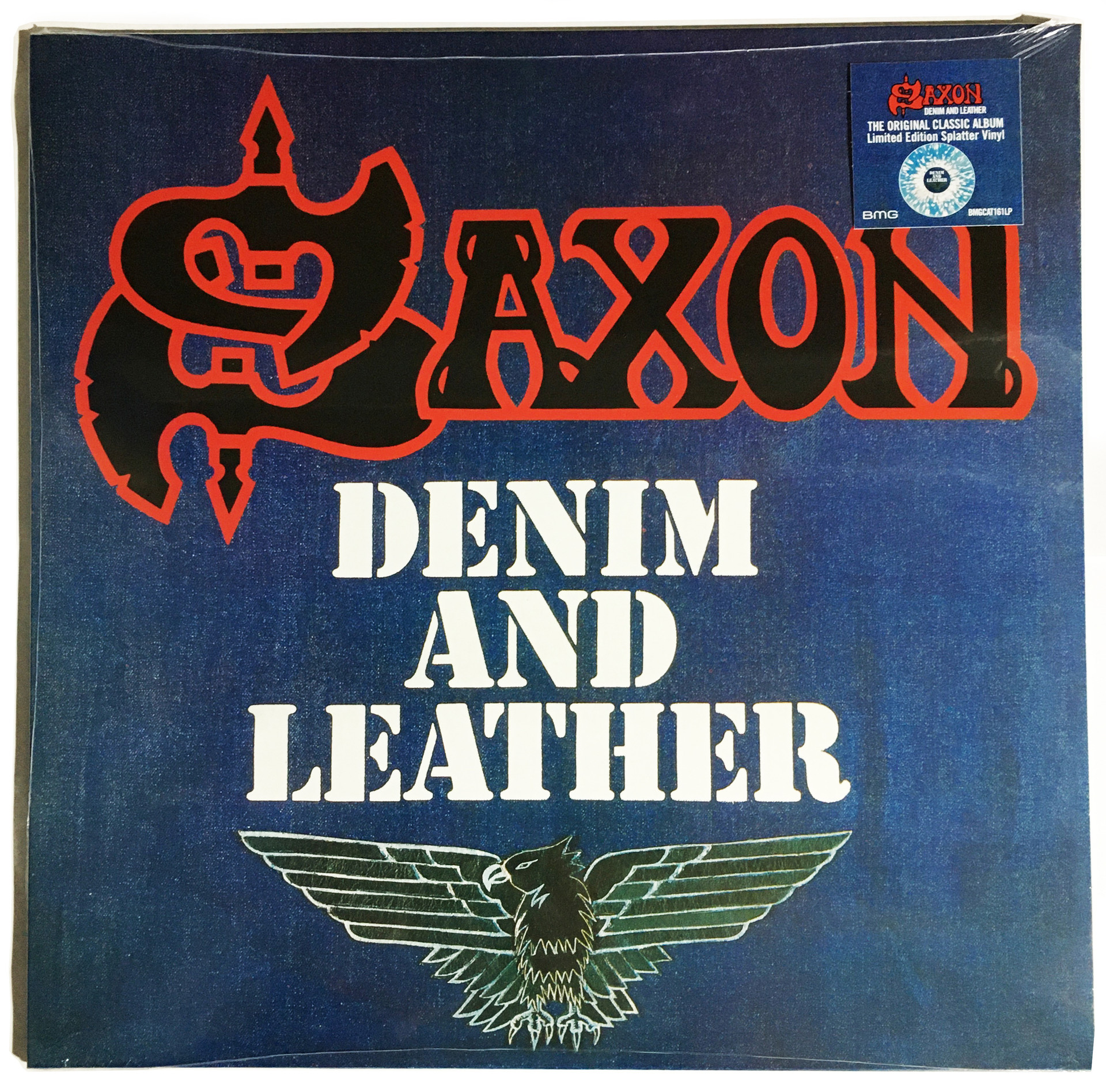 Saxon 'The Eagle Has Landed' LP Black Red Splatter Vinyl