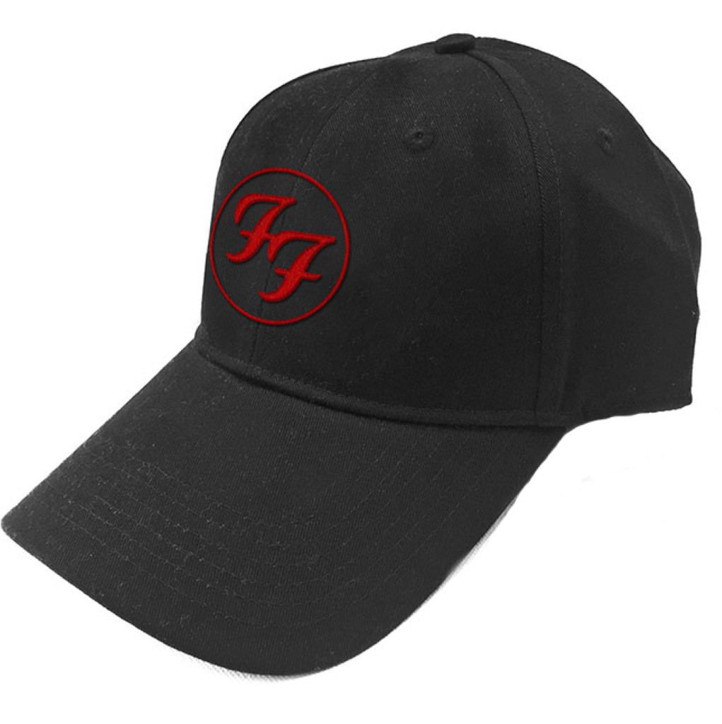 Foo Fighters 'Red Circle Logo' (Black) Baseball Cap
