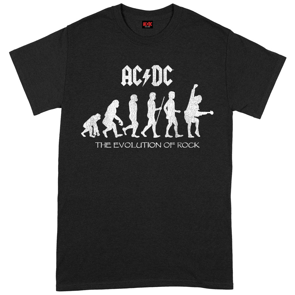 AC/DC 'Evolution Of Rock' (Navy) T-Shirt | Eyesore Merch