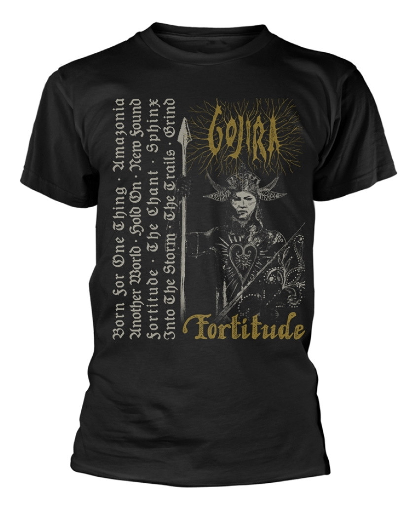 Gojira 'Fortitude Tracklist' (Black) T-Shirt