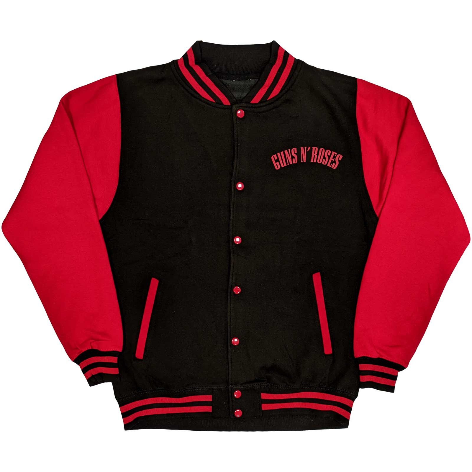 Guns N' Roses 'Appetite For Destruction' (Black & Red) Varsity Jacket ...