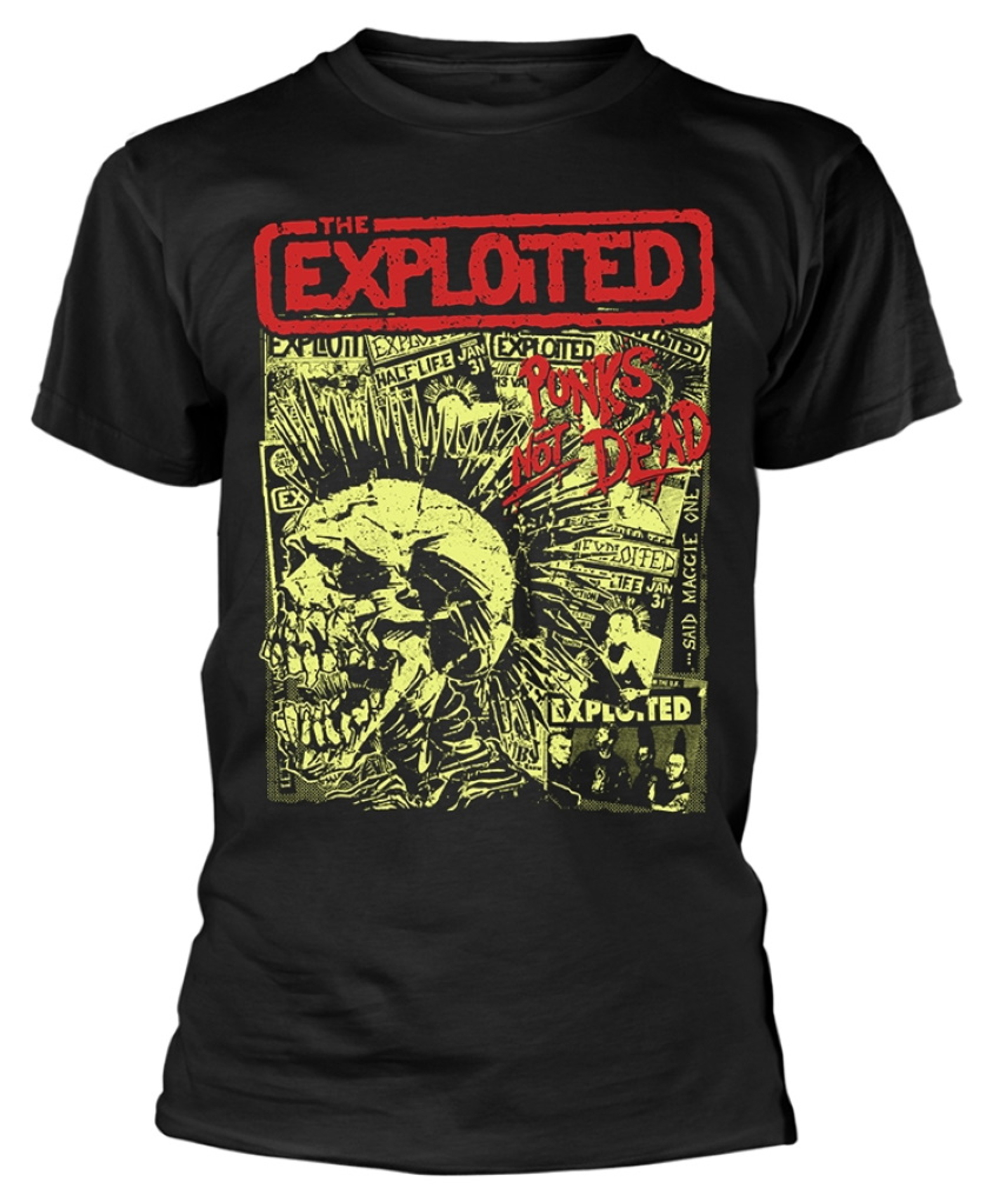 The Exploited 'Punk's Not Dead Collage' (White) T-Shirt