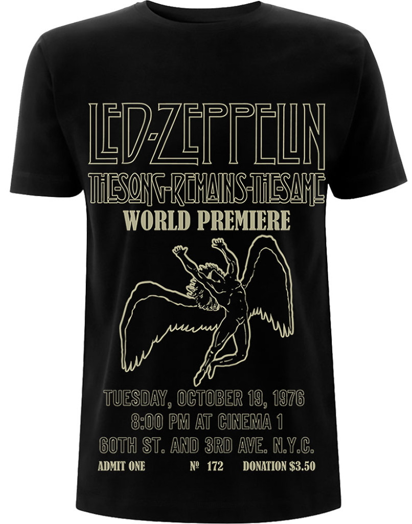 Led Zeppelin 'TSRTS World Premiere' (Black) T-Shirt