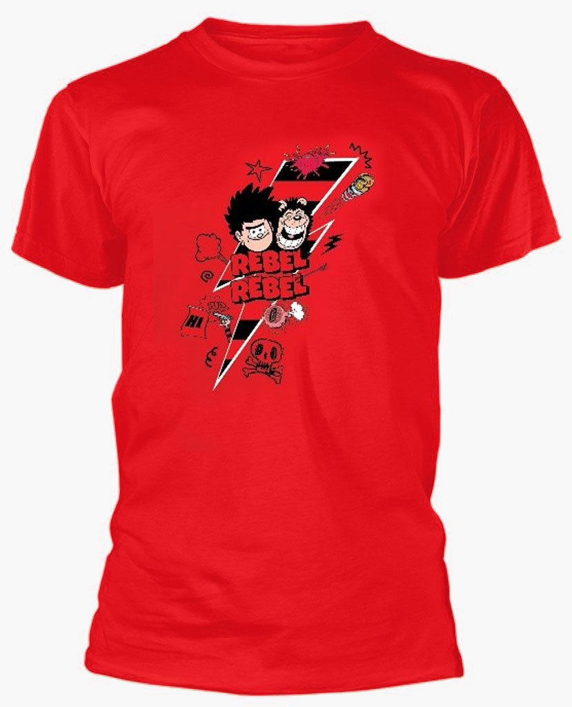 Beano Dennis The Menace 'Rebel Rebel' (Red) Kids T-Shirt | Eyesore Merch