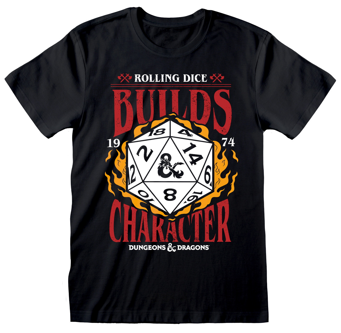 Dungeons & Dragons 'Builds Character' (Black) T-Shirt | Eyesore Merch