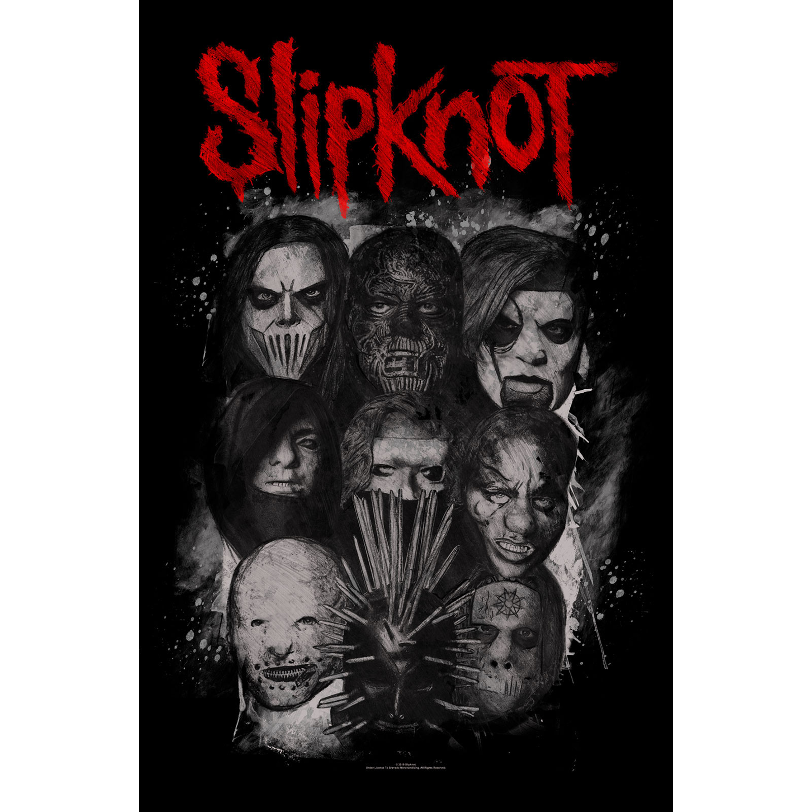 Slipknot 'Masks' Textile Poster