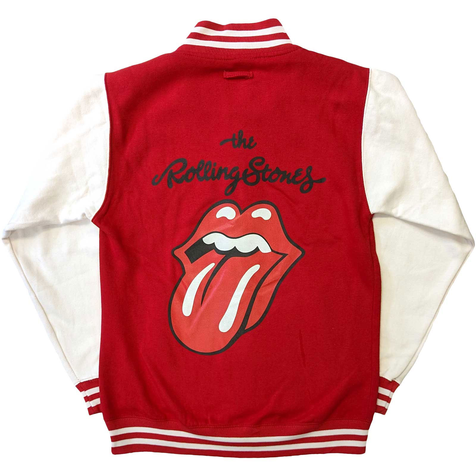 The Rolling Stones 'Classic Tongue' (Red & White) Varsity Jacket ...