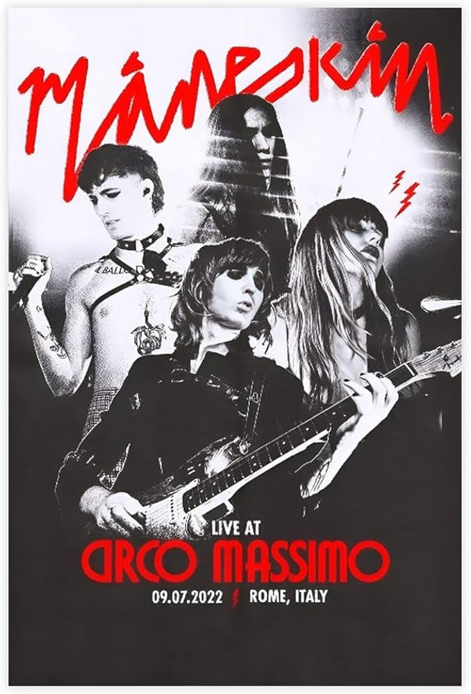 Maneskin 'Live At Circo Massimo 2022' Poster | Eyesore Merch