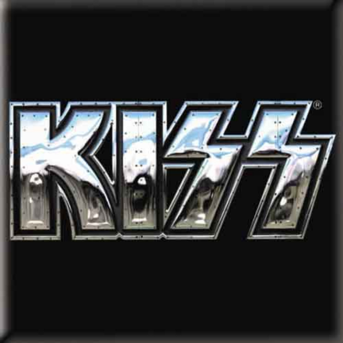 KISS 'Chrome Logo' Fridge Magnet ¦ Eyesore Merch