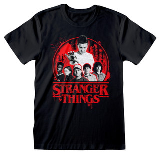 Stranger Things 'Circle Logo' (Black) T-Shirt