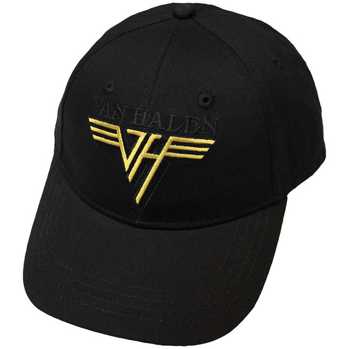 Van Halen 'Text & Yellow Logo' (Black) Baseball Cap | Eyesore Merch