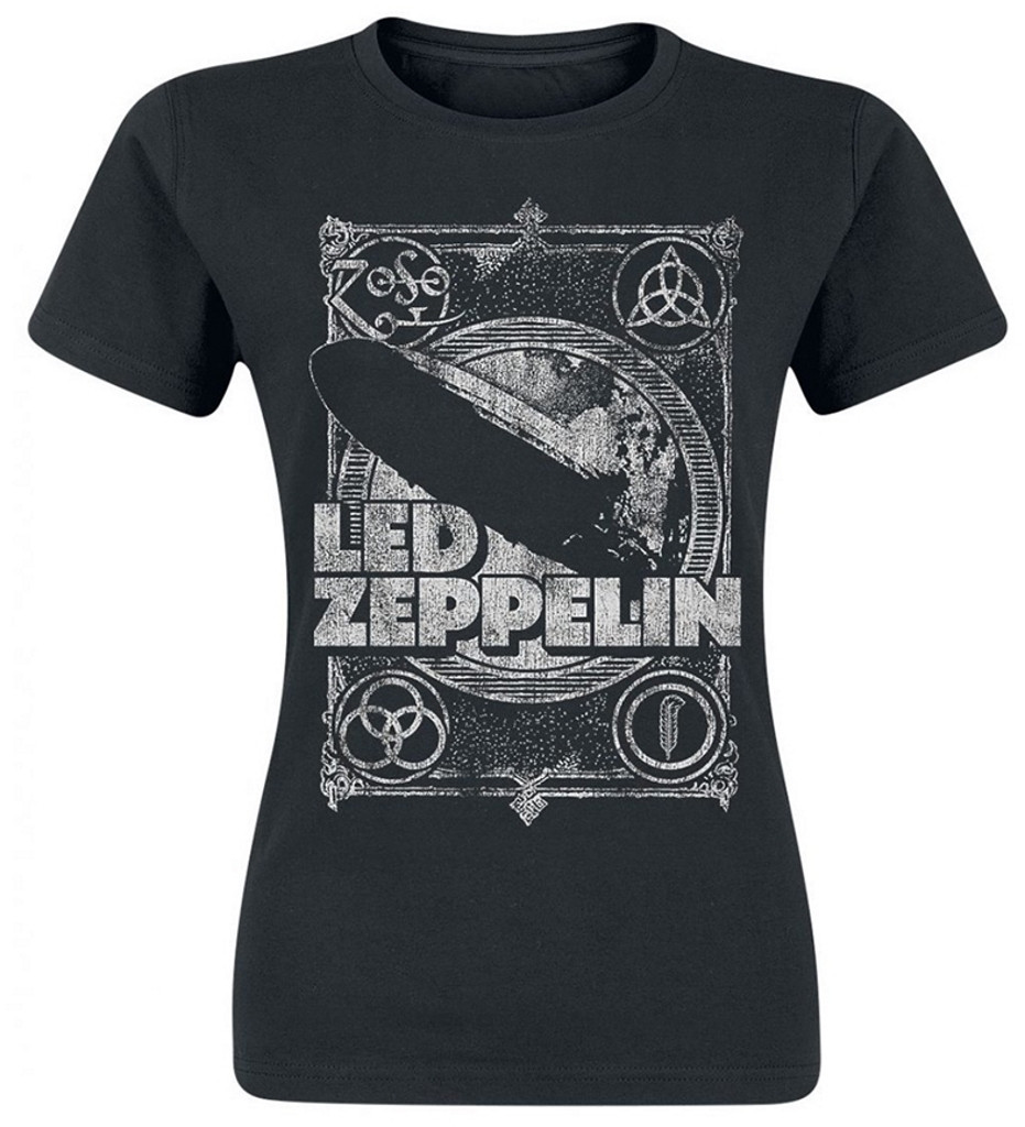 Led Zeppelin 'Zeppelin & Smoke' (Black) T-Shirt