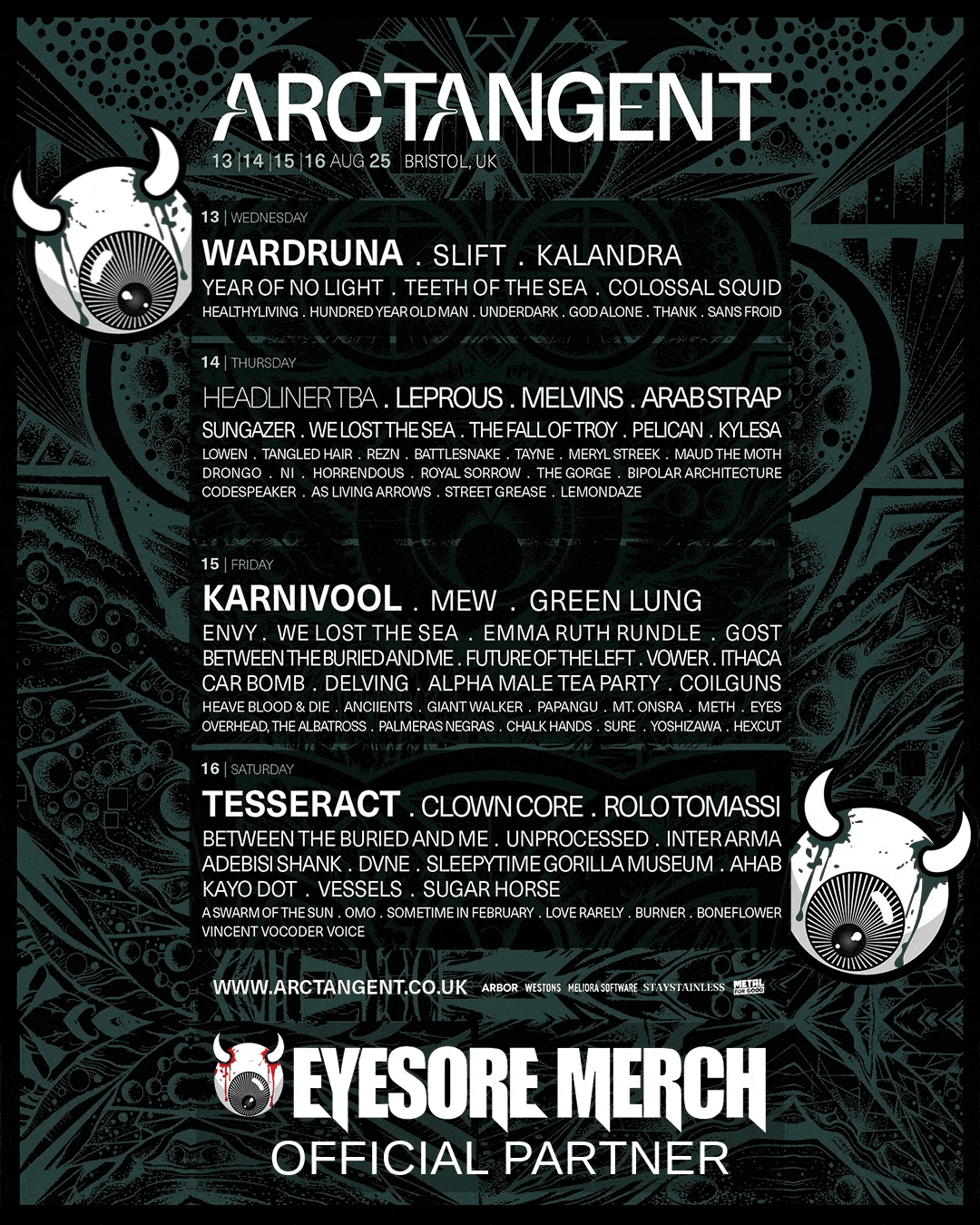 ArcTanGent Festival 2025 - Eyesore Merch is an Official Partner! - Eyesore Merch