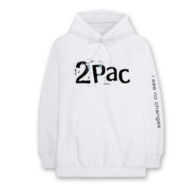 Tupac 'I See No Changes' (White) Pull Over Hoodie