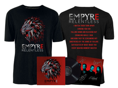 Empyre 'Relentless' LP Black Vinyl + Signed Insert & T-Shirt Bundle