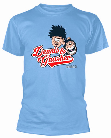 Beano Dennis The Menace 'Dennis & Gnasher' (Blue) Kids T-Shirt ...