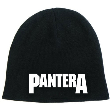 Pantera 'White Logo' (Black) Beanie Hat | Eyesore Merch