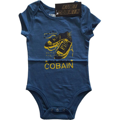 Kurt Cobain 'Laces' (Blue) Baby Grow