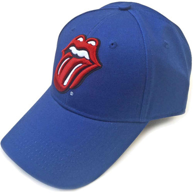 The Rolling Stones 'Classic Tongue' (Blue) Baseball Cap | Eyesore Merch