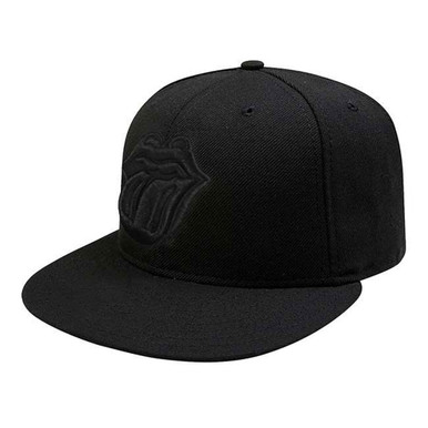 The Rolling Stones 'Classic Tongue' (Black) Snapback Cap | Eyesore Merch